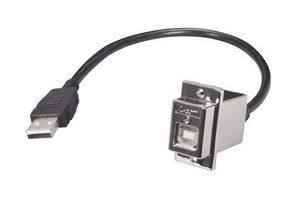 ECF504 12BAL L COM USB Cable Type A Plug to Type B Receptacle 304.8 mm 12 ft USB 2.0 Black Farnell Austria